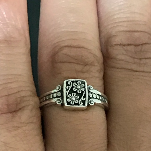 Jewelry | Sterling Silver Scroll Flower Ring | Poshmark